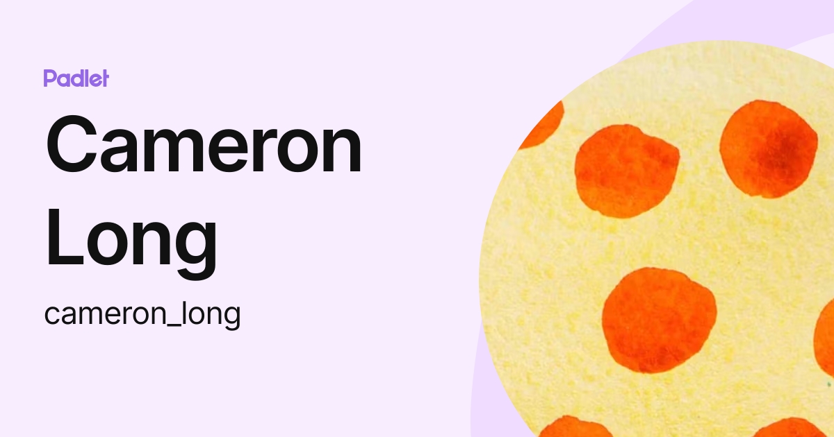 Cameron Long (cameron_long) profile | Padlet