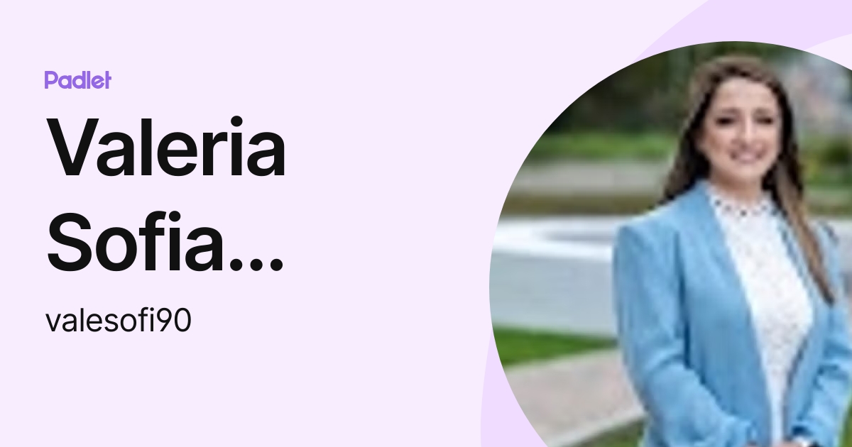 Valeria Sofia Cabrera Loaiza (valesofi90) profile | Padlet