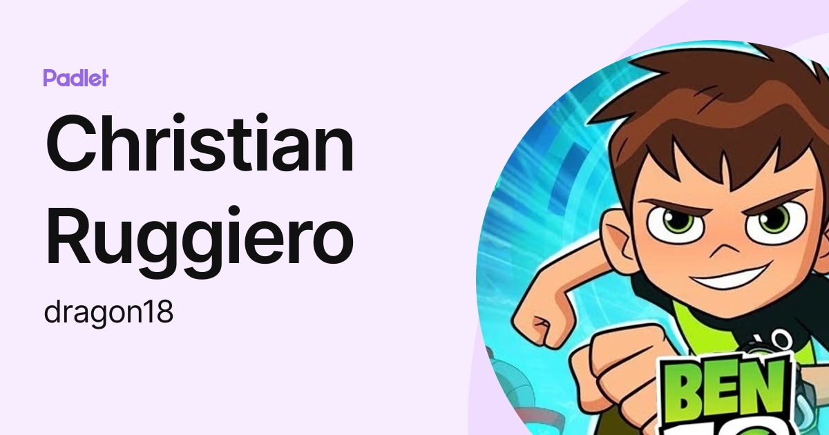 Christian Ruggiero (dragon18) profile | Padlet