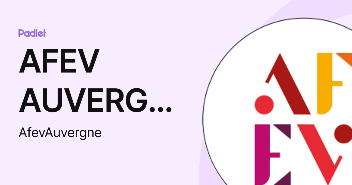AFEV AUVERGNE (AfevAuvergne) profile | Padlet