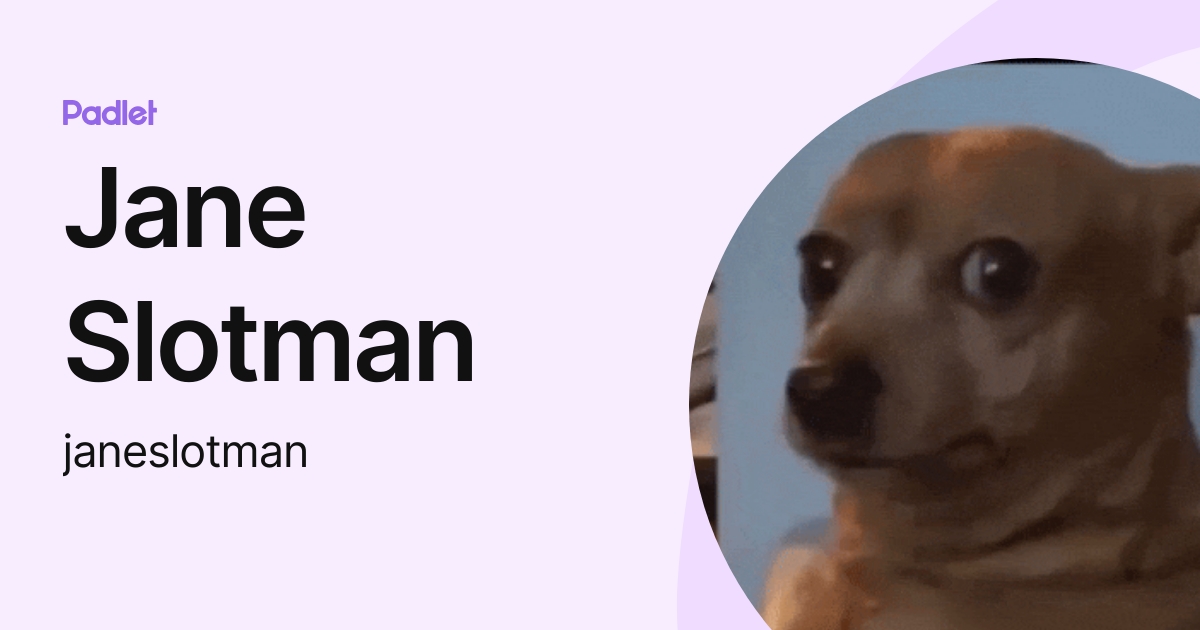 Jane Slotman (janeslotman) profile | Padlet