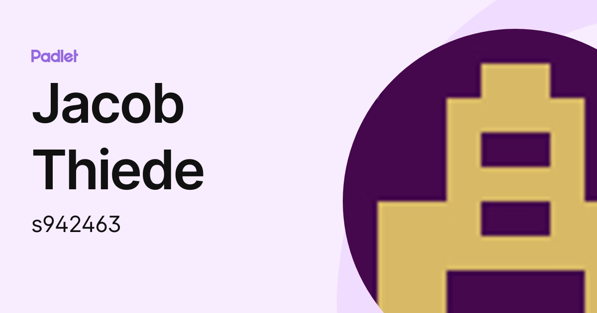Jacob Thiede (s942463) profile | Padlet