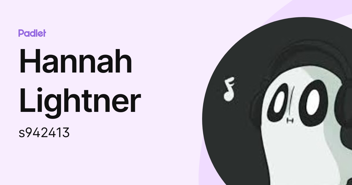 Hannah Lightner (s942413) profile | Padlet