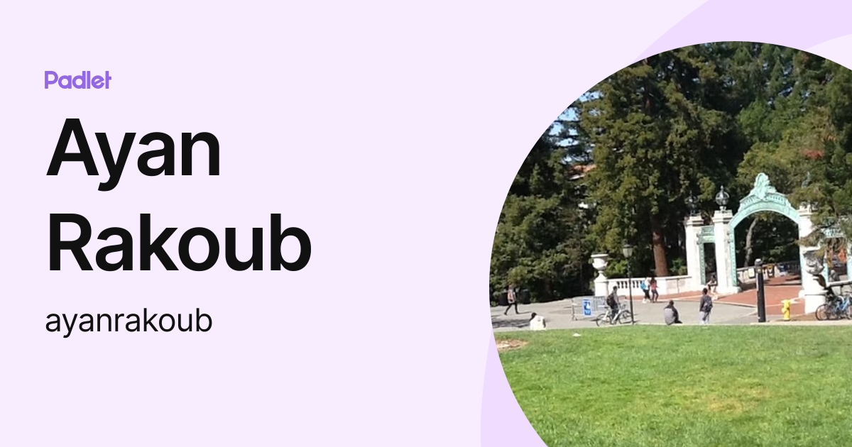 Ayan Rakoub (ayanrakoub) profile | Padlet