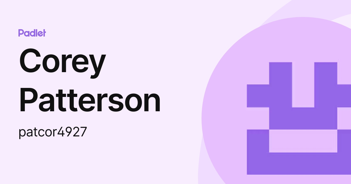 Corey Patterson (patcor4927) profile | Padlet