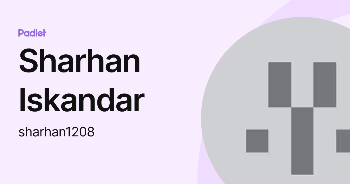 Sharhan Iskandar (sharhan1208) profile | Padlet