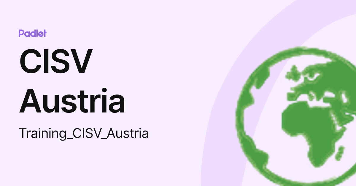 CISV Austria (Training_CISV_Austria) profile | Padlet