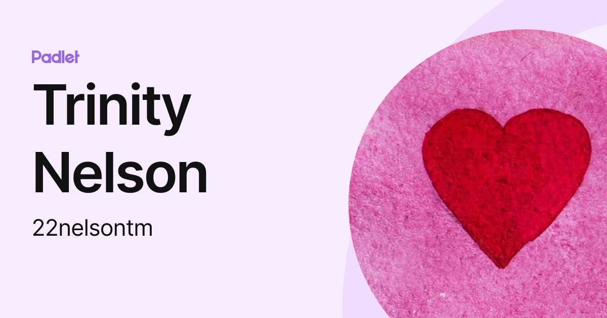 Trinity Nelson (22nelsontm) profile | Padlet