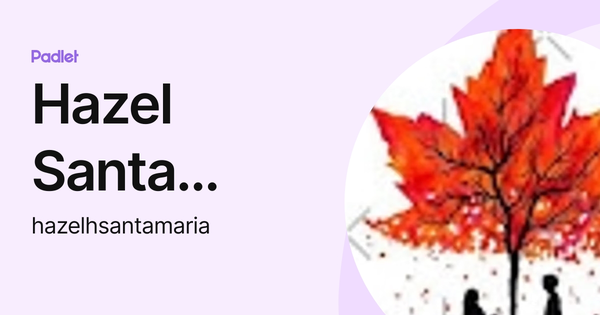 Hazel Santa Maria Flores (hazelhsantamaria) profile | Padlet