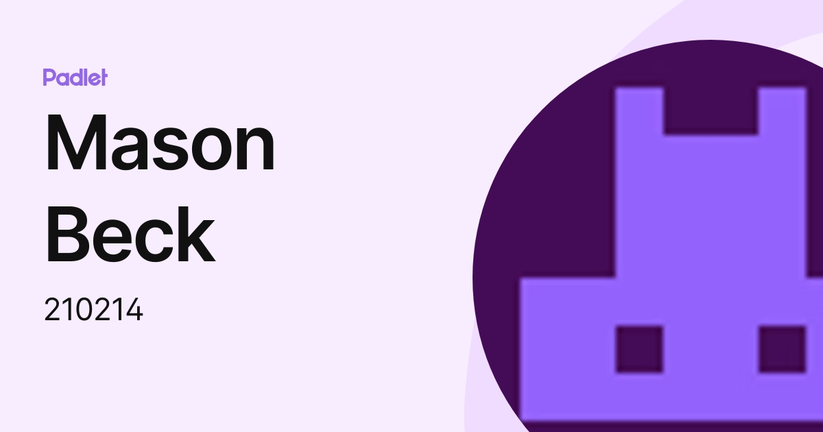 Mason Beck (210214) profile | Padlet