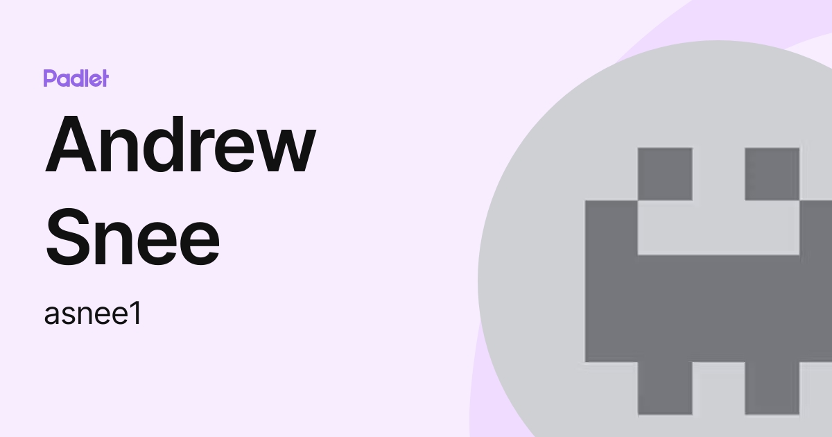 Andrew Snee (asnee1) profile | Padlet