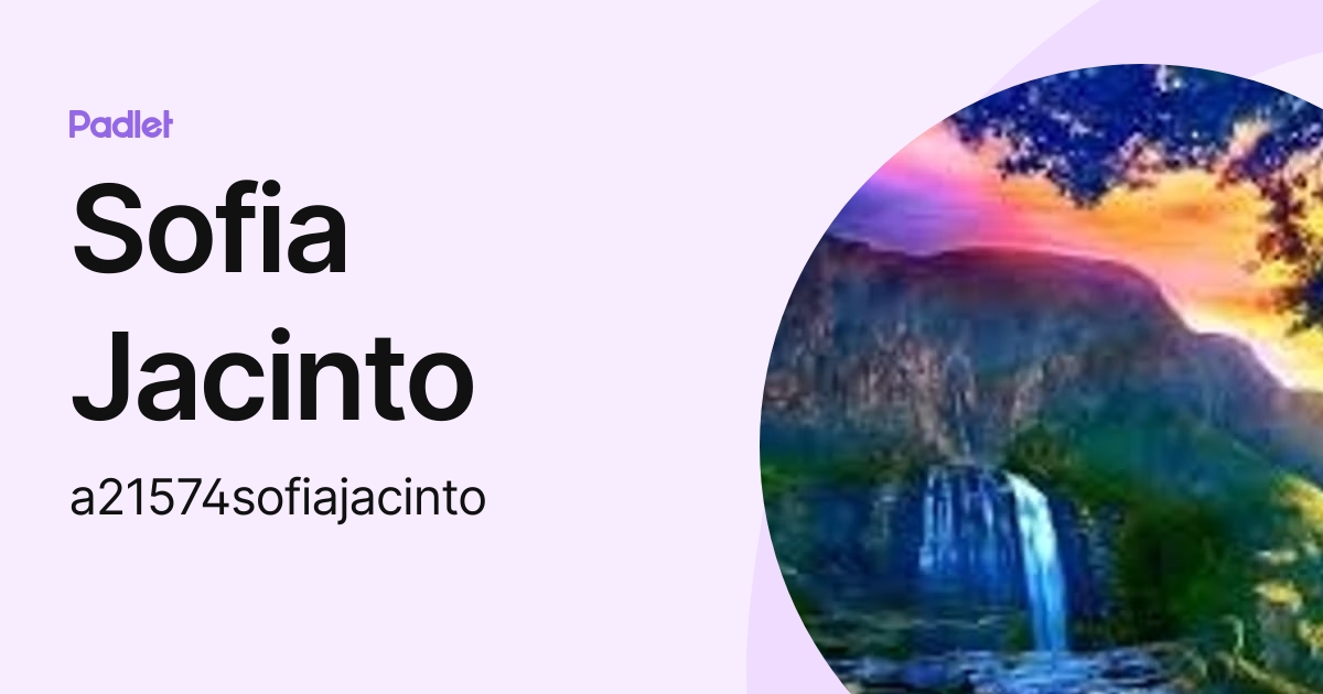 Sofia Jacinto (a21574sofiajacinto) profile | Padlet