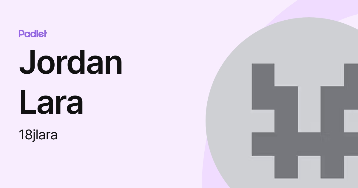 Jordan Lara (18jlara) profile | Padlet