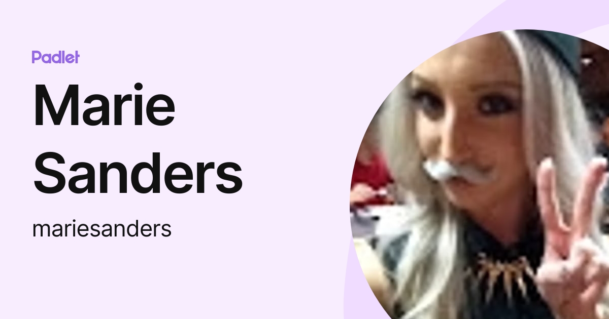 Marie Sanders (mariesanders) profile | Padlet