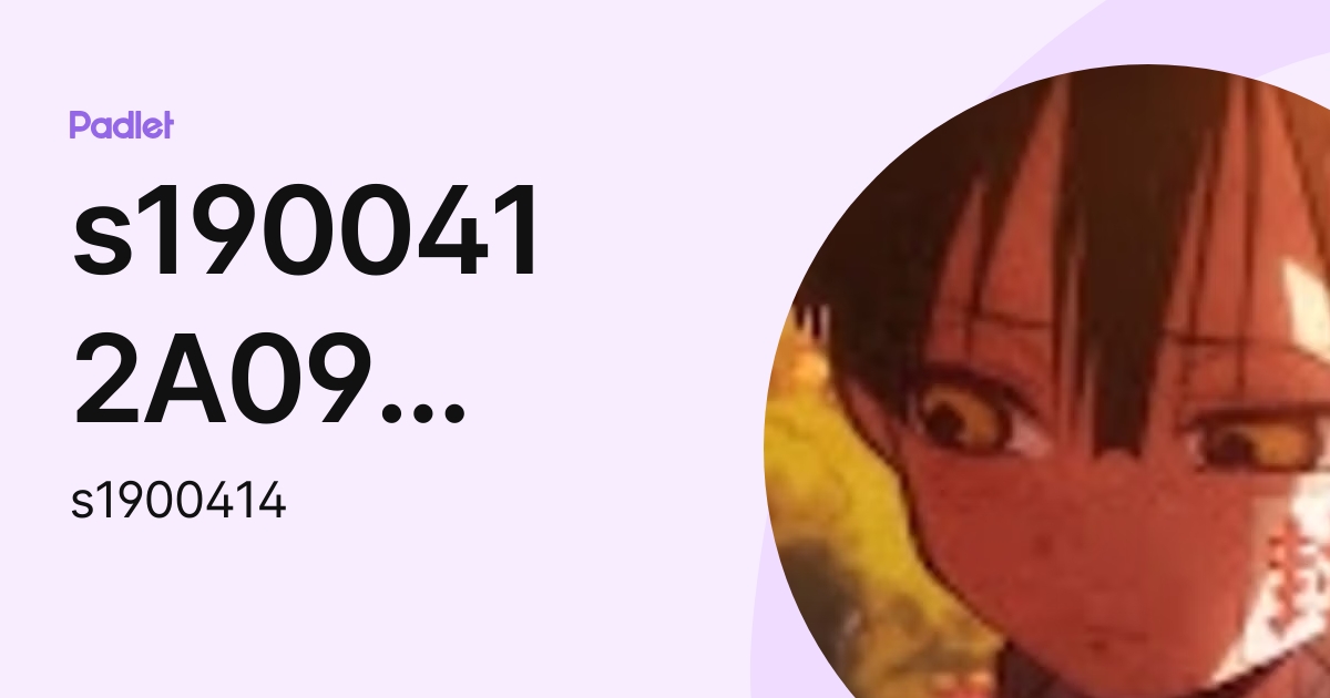 s190041 2A09 Hong Ka Yan, Vivian (s1900414) profile | Padlet