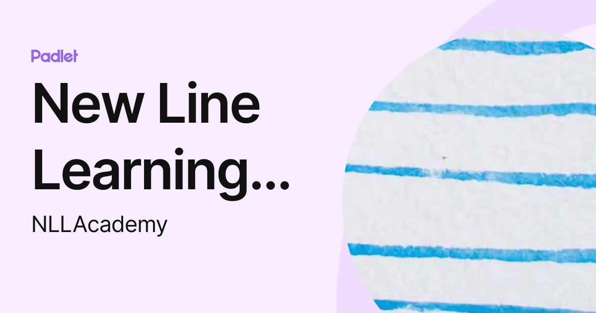 New Line Learning Academy (NLLAcademy) profile | Padlet