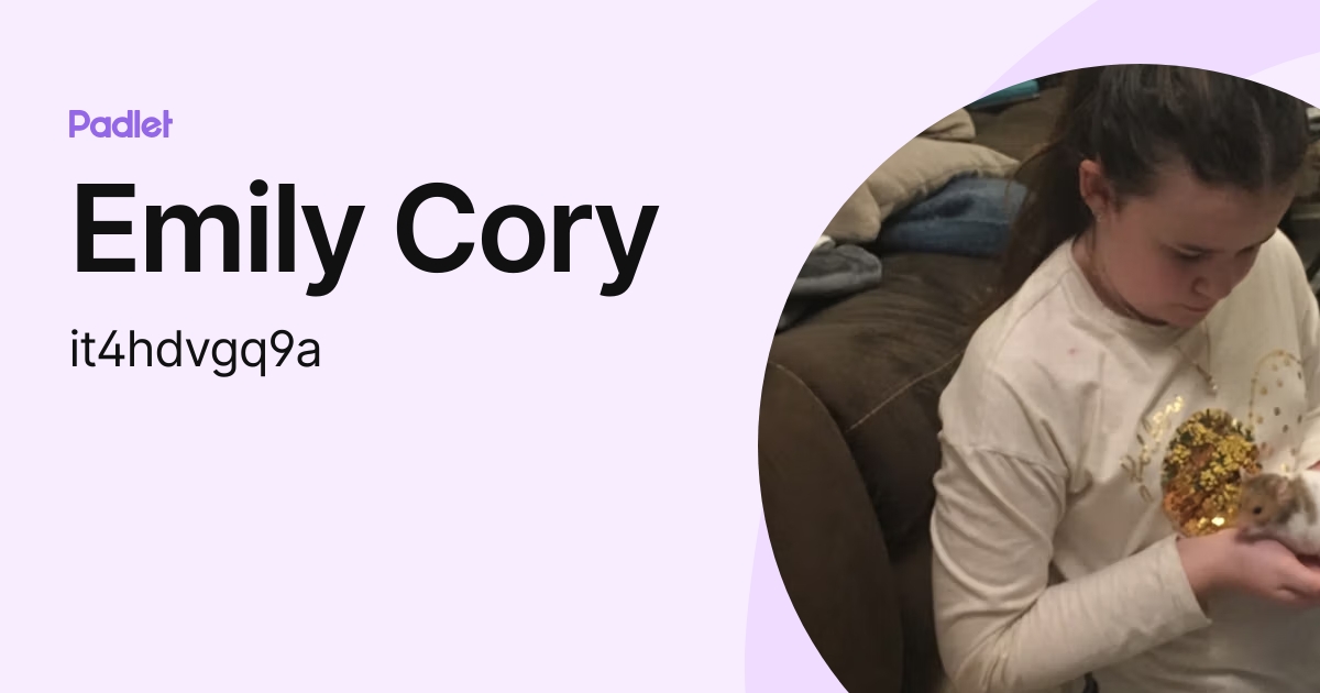 Emily Cory (it4hdvgq9a) profile | Padlet
