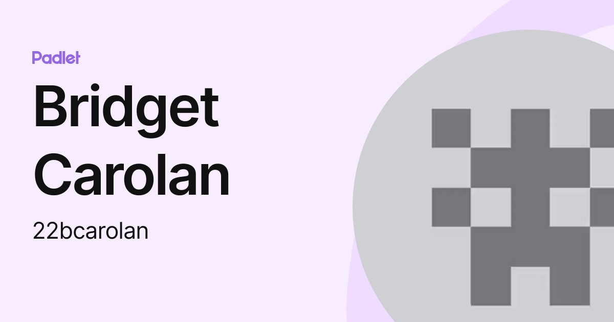 Bridget Carolan (22bcarolan) profile | Padlet