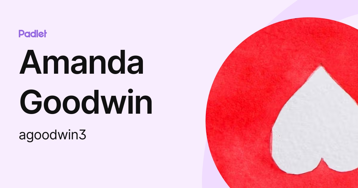 Amanda Goodwin (agoodwin3) profile | Padlet