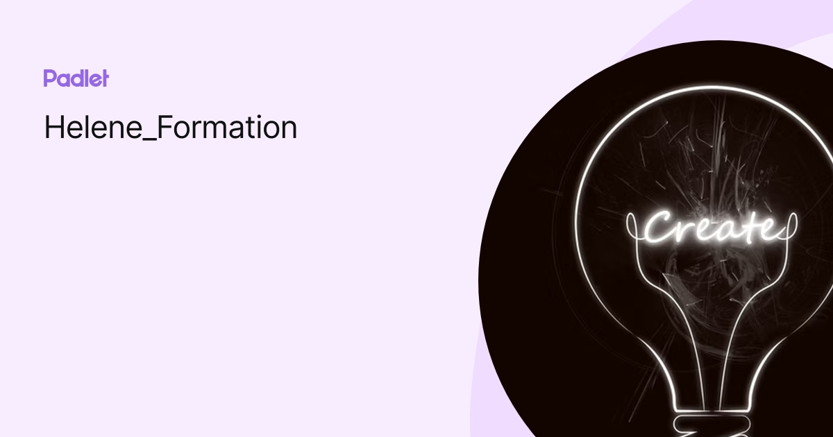 Helene_Formation profile | Padlet