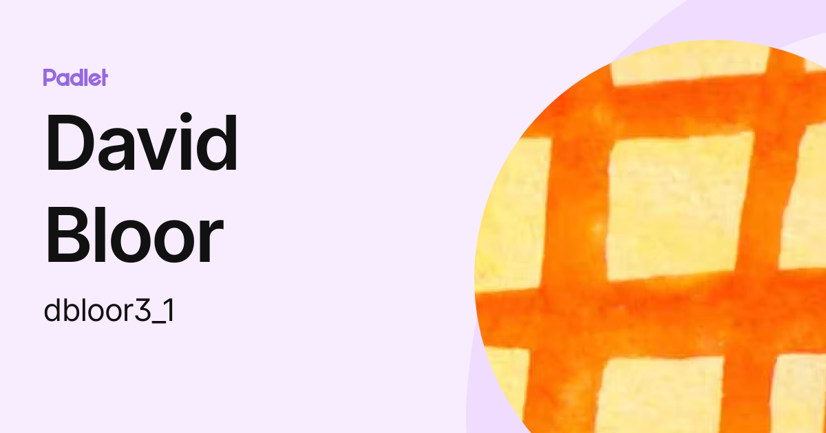 David Bloor (dbloor1) profile | Padlet