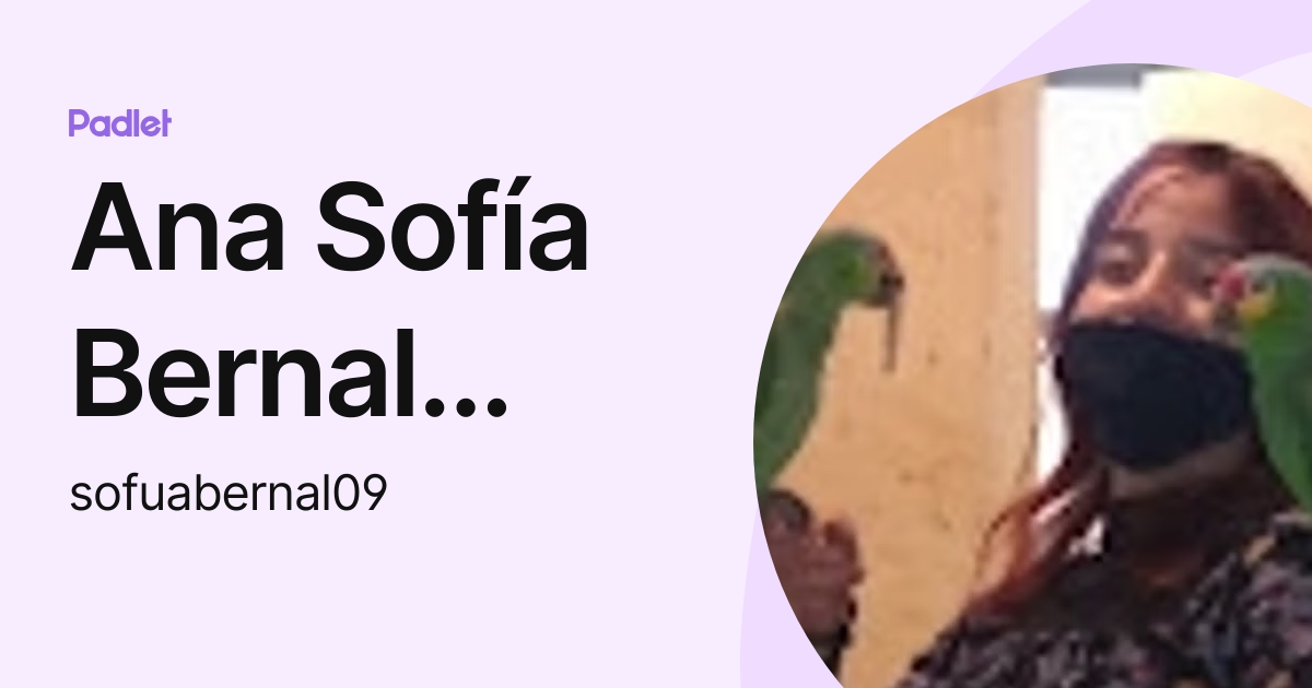 Ana Sofía Bernal López (sofuabernal09) profile | Padlet