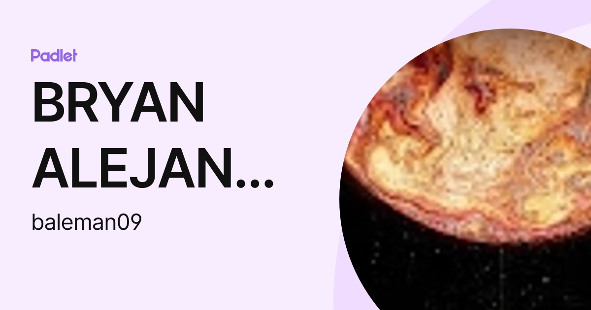 BRYAN ALEJANDRO ALEMAN GUERRERO (baleman09) profile | Padlet