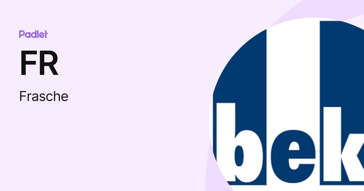 FR (Frasche) profile | Padlet