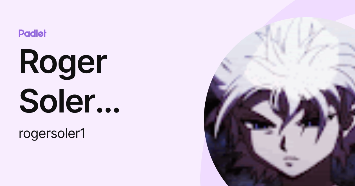 Roger Soler Masip (rogersoler1) profile | Padlet