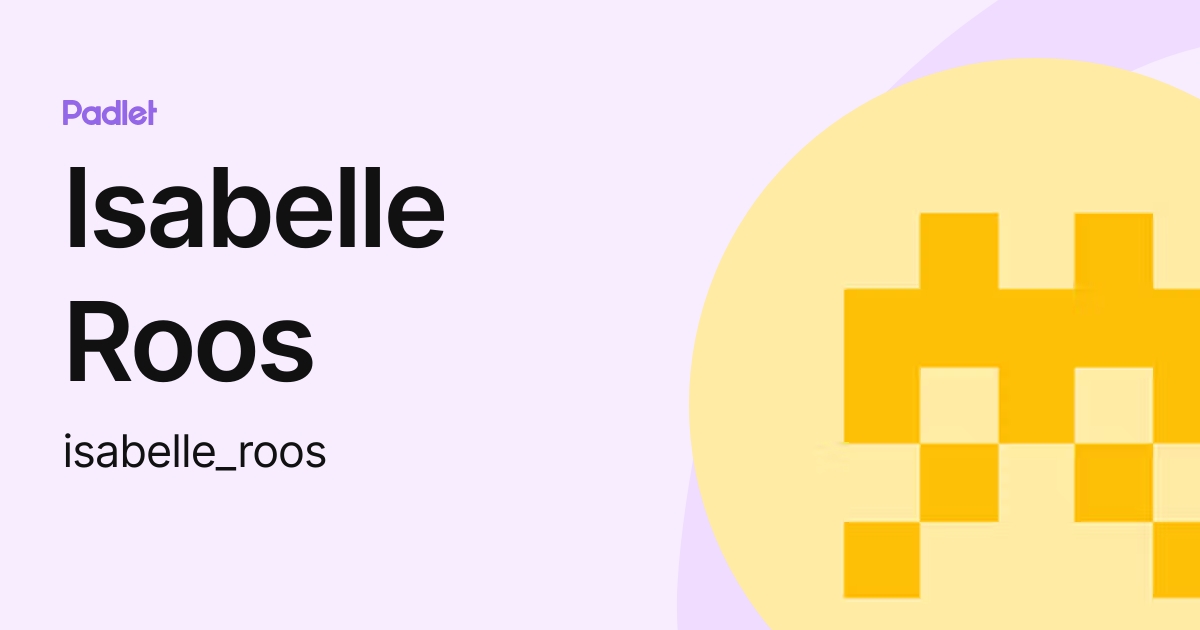 Isabelle Roos (isabelle_roos) profile | Padlet