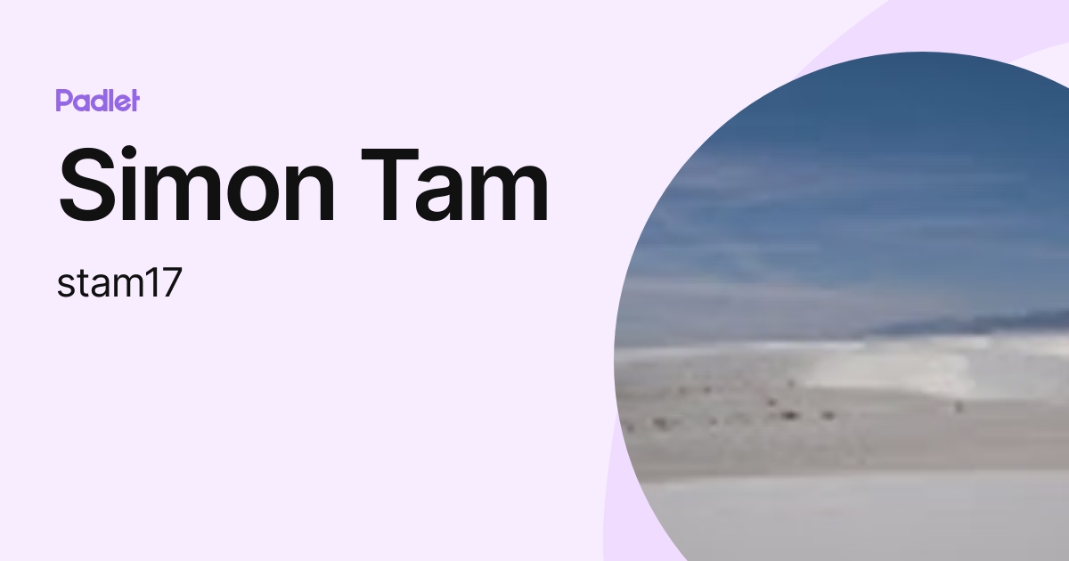 Simon Tam (stam16) profile | Padlet