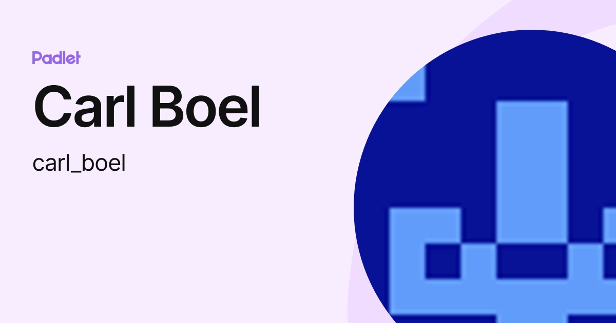 Carl Boel (carl_boel) profile | Padlet