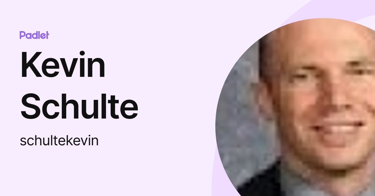 Kevin Schulte (schultekevin) profile | Padlet