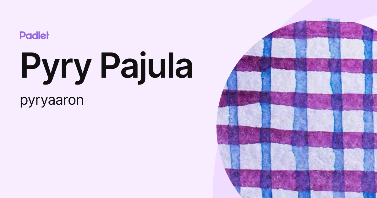 Pyry Pajula (pyryaaron) profile | Padlet