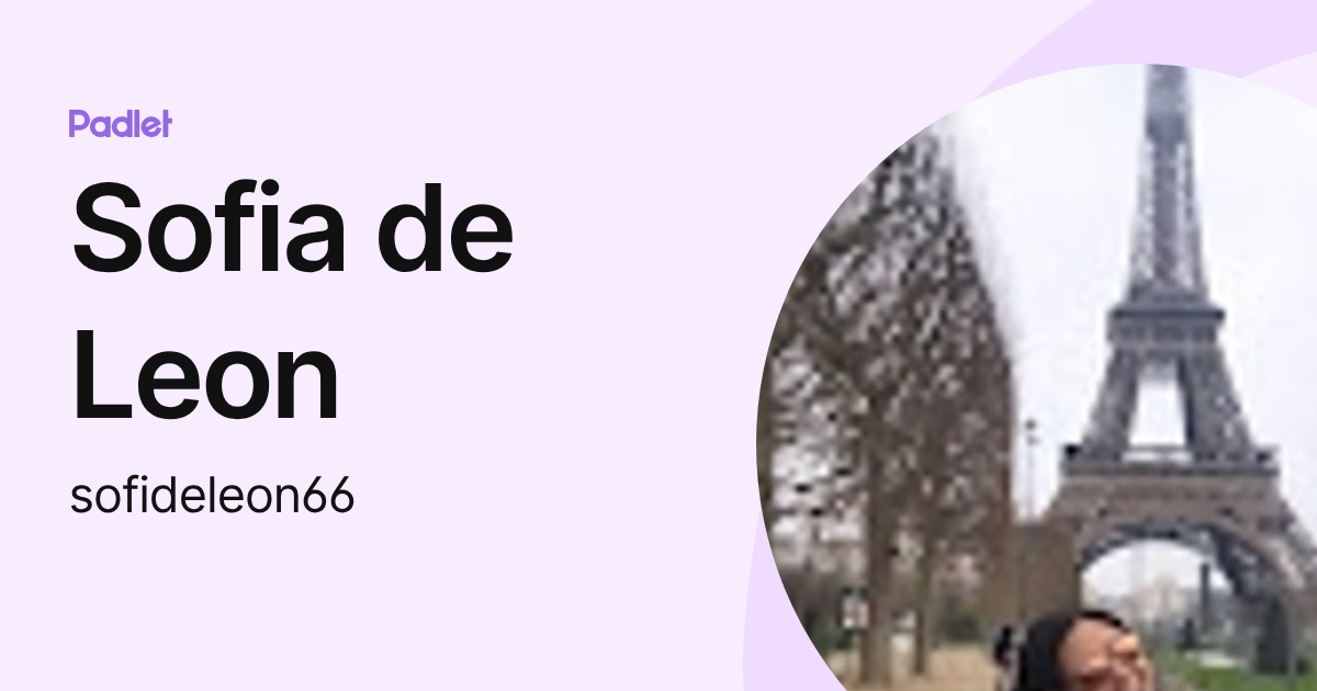 Sofia De Leon Sofideleon66 Profile Padlet 6719