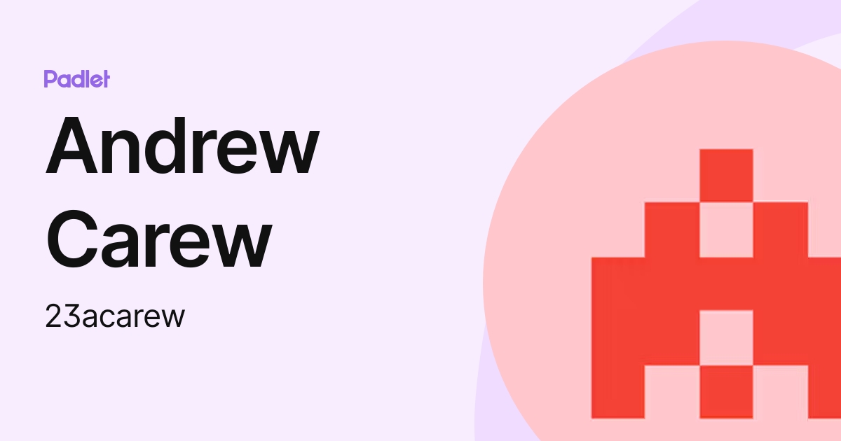 Andrew Carew (23acarew) profile | Padlet