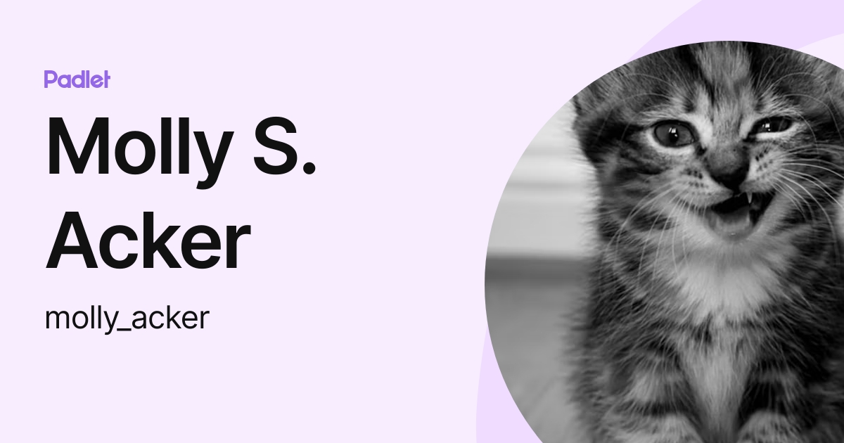 Molly S. Acker (molly_acker) profile | Padlet