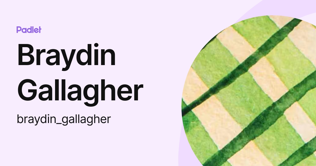 Braydin Gallagher (braydin_gallagher) profile | Padlet