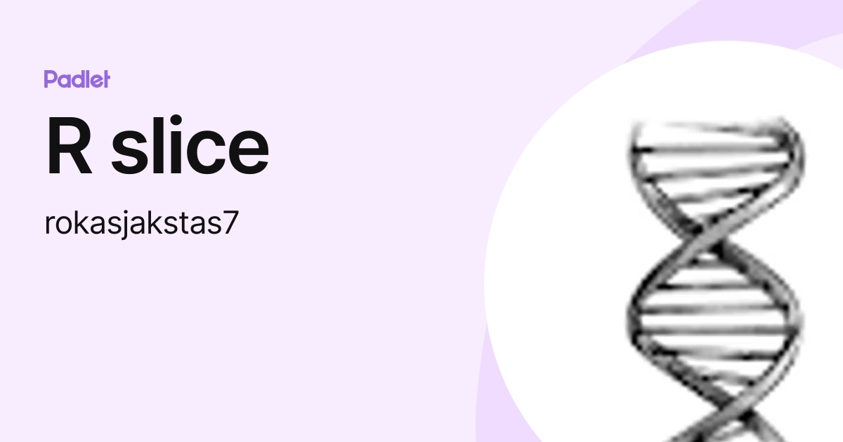 R slice (rokasjakstas7) profile | Padlet