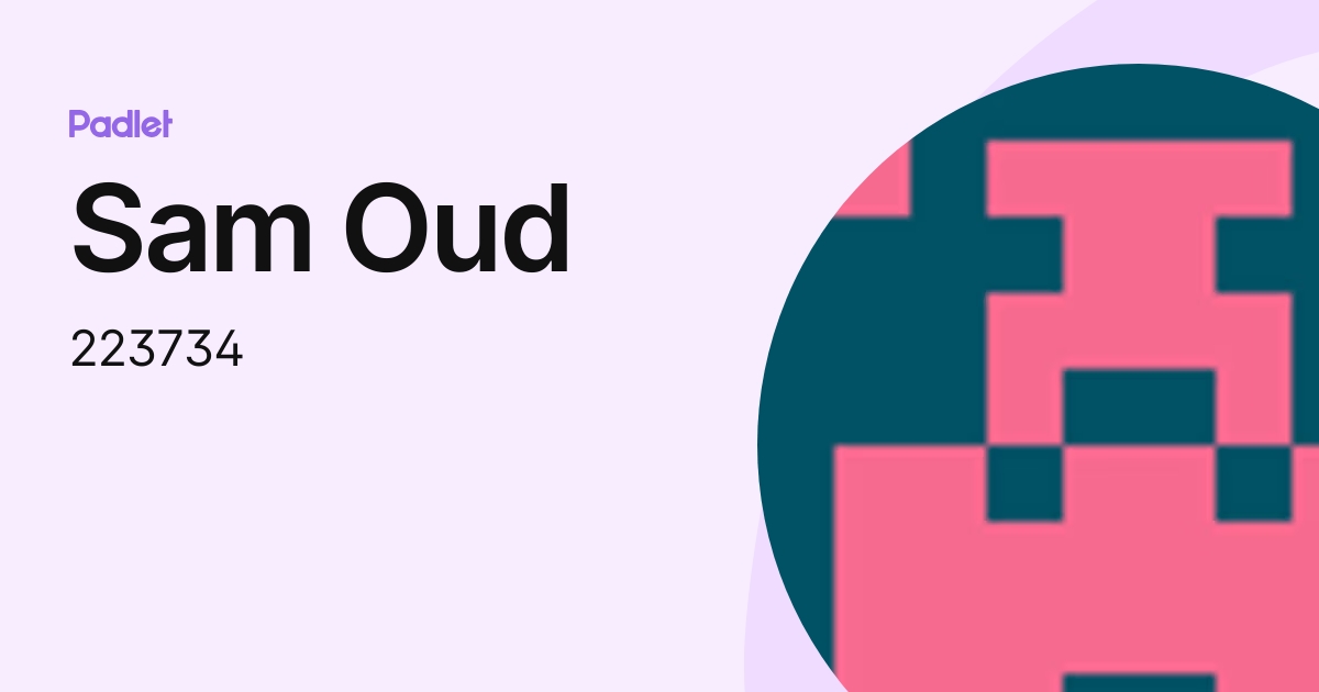 Sam Oud (223734) profile | Padlet