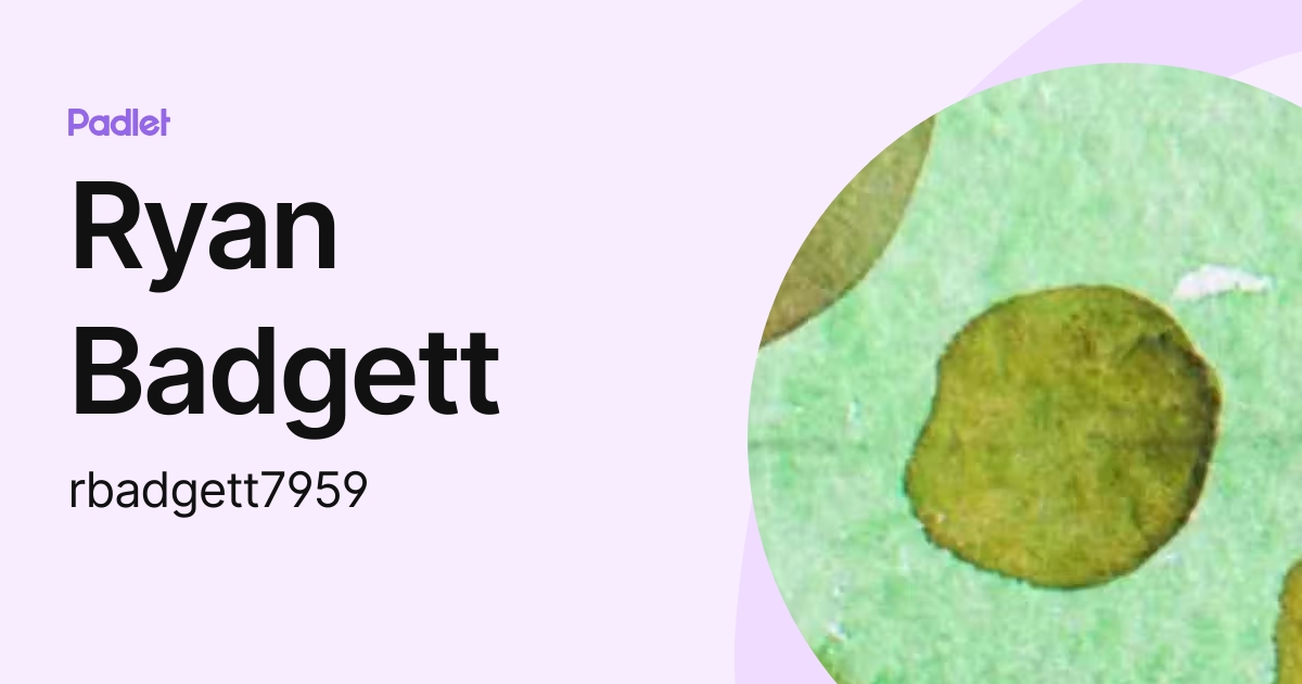 Ryan Badgett (rbadgett7959) profile | Padlet