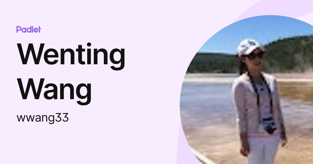 Wenting Wang (wwang33) profile | Padlet