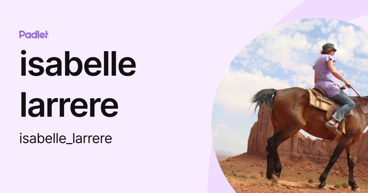 isabelle larrere (isabelle_larrere) profile | Padlet