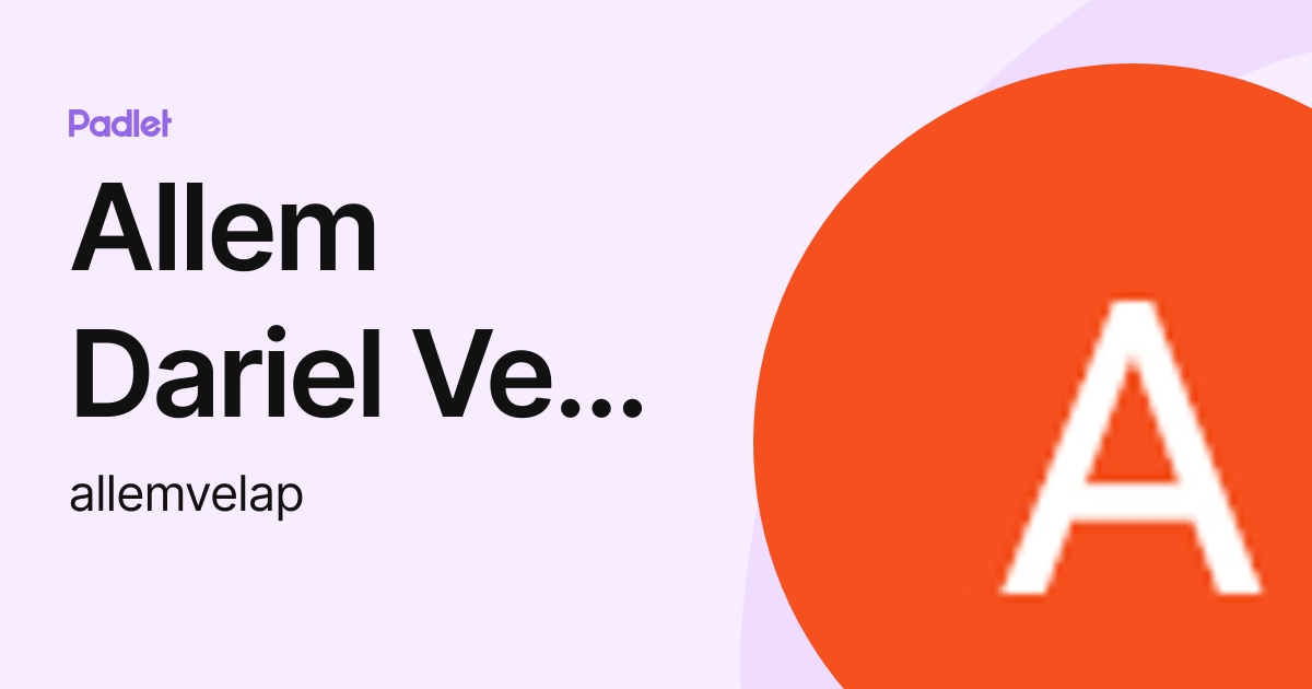 Allem Dariel Vela Parra (allemvelap) profile | Padlet