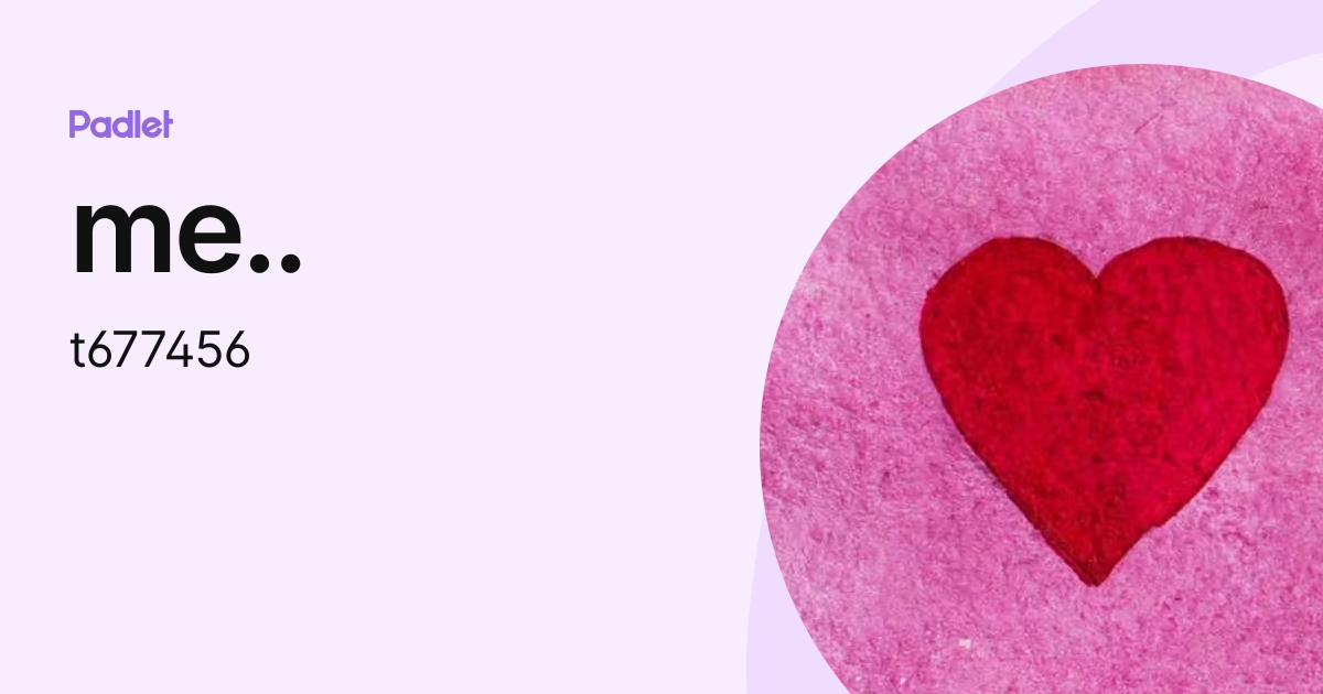 me.. (t677456) profile | Padlet