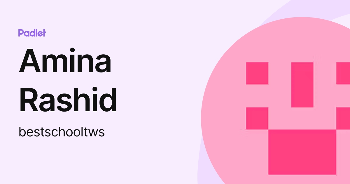 Amina Rashid (bestschooltws) profile | Padlet