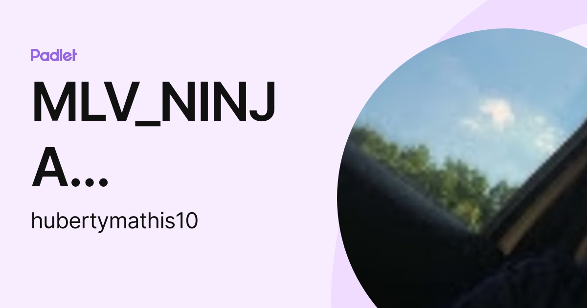 MLV_NINJA MLV_NINJA (hubertymathis10) profile | Padlet