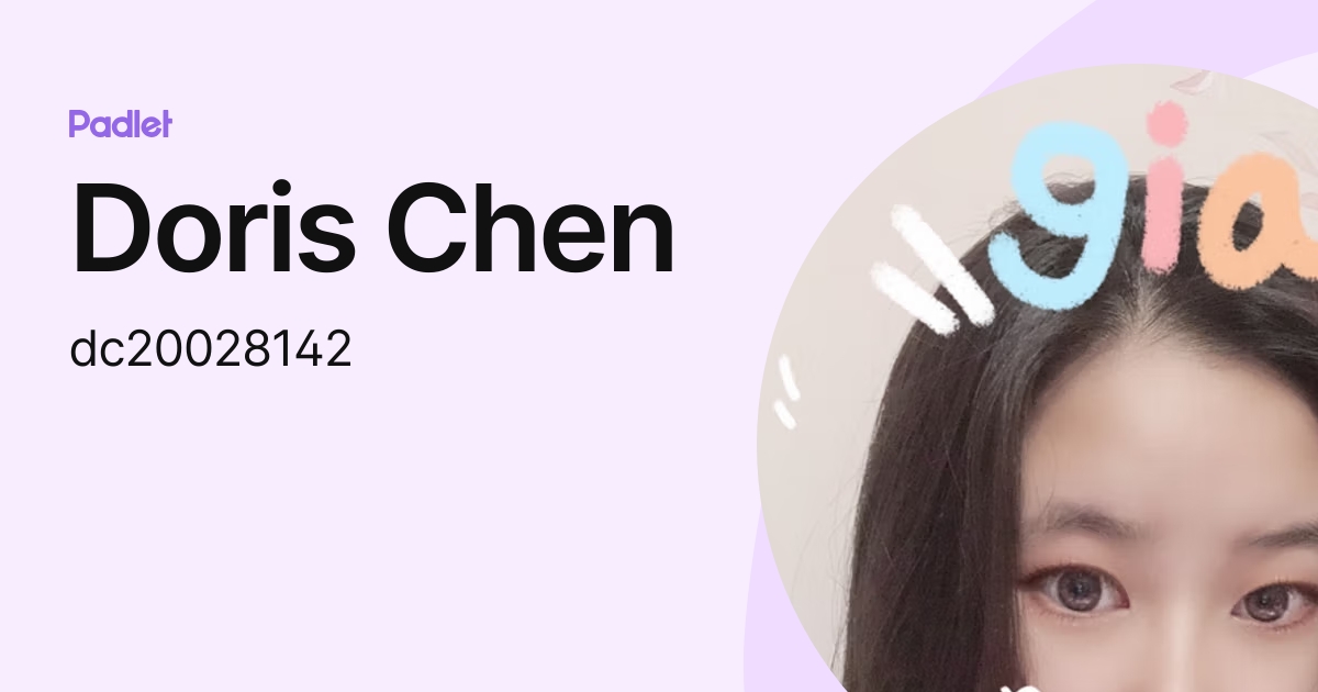 Doris Chen (dc20028142) profile | Padlet