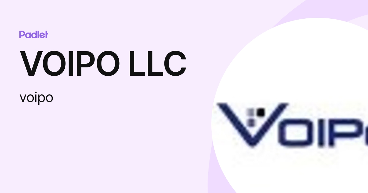 VOIPO LLC (voipo) profile | Padlet