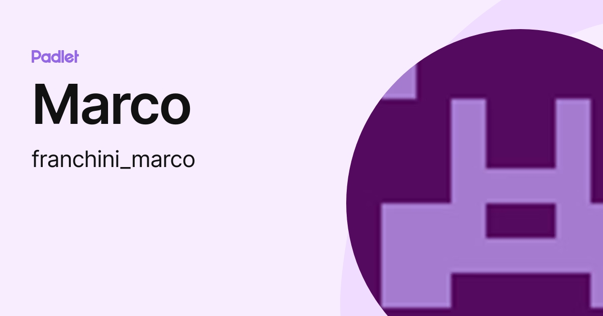 Marco (franchini_marco) profile | Padlet